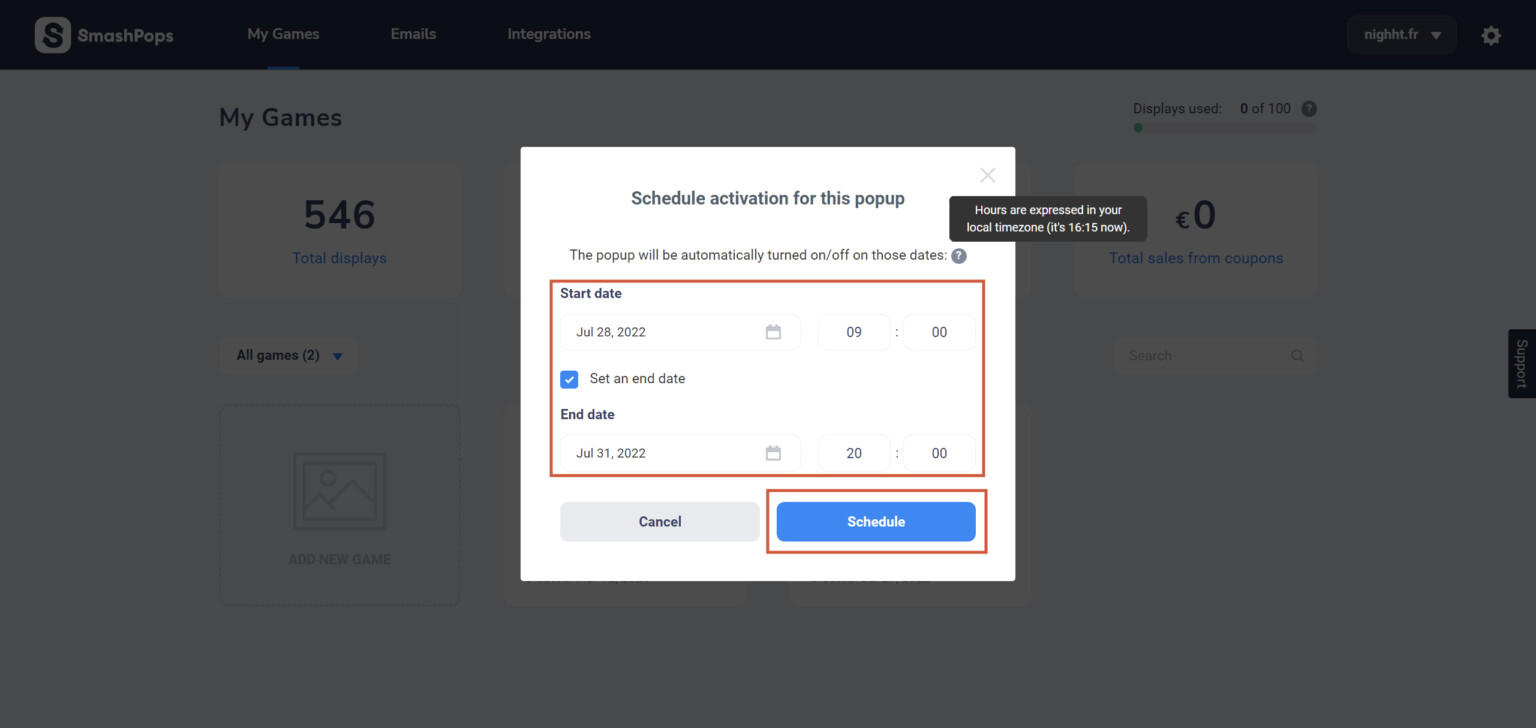 How to schedule a campaign? - SmashPops Blog